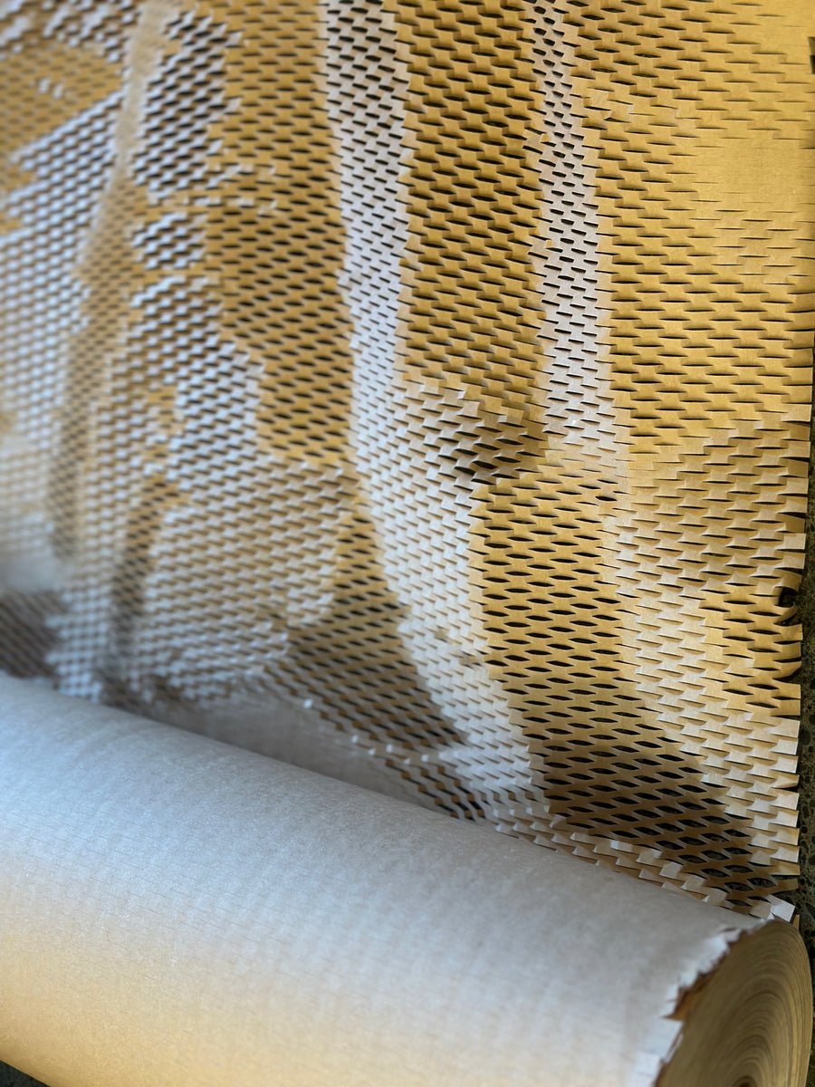 Eco Friendly - all wood pulp HONEYCOMB PAPER wrapping 250 metres / rol ...